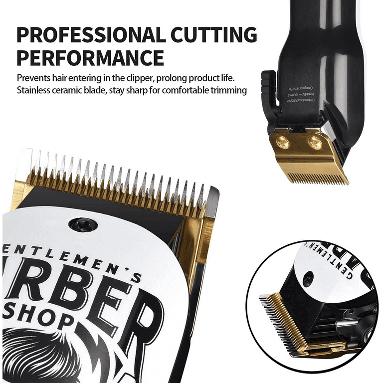 BESTBOMG Cordless Hair Clippers Trimmer T Blade Haircut Kit with Ceramic Blade Rechargeable 2000mAh 1200mAh Walmart