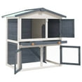 vidaXL Rabbit Hutch Bunny Cage with Pull Out Tray Pet House Solid Pine ...