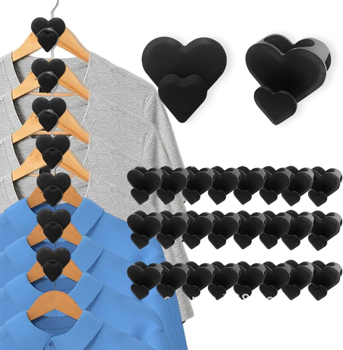 Hangers Space Saving, 24PCS Hanger extender hooks, Hanger Connector ...