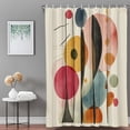 Bathroom Shower Curtain Abstract Circle Stripe Color Block Waterproof ...