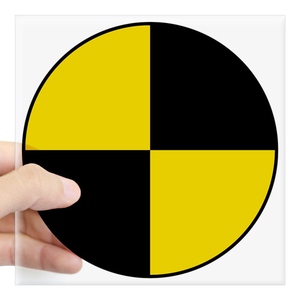 CafePress - Crash Test Marker (Yellow A Square Sticker 3 X 3 - Square ...