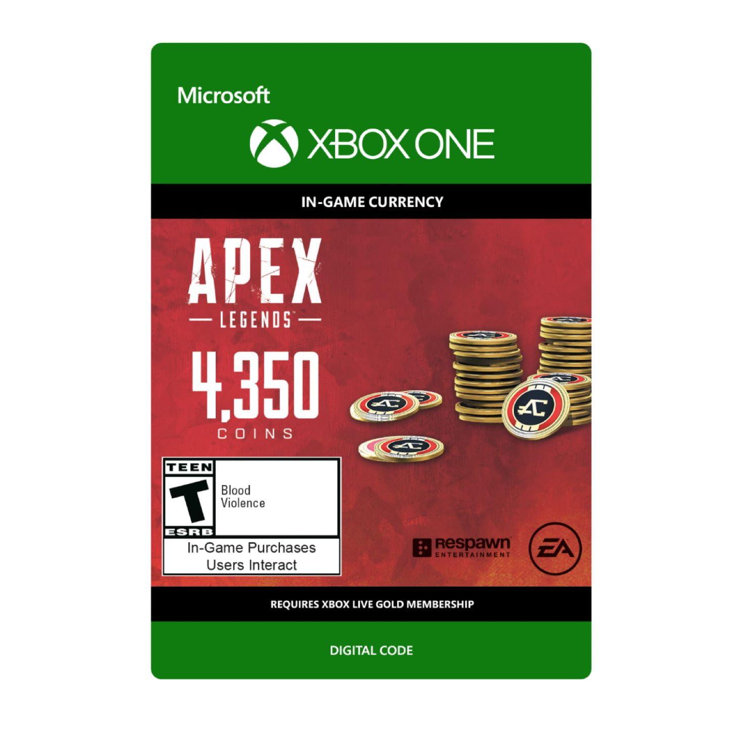 APEX Legends: 4350 Coins - Xbox One, Xbox Series X|S [Digital ...