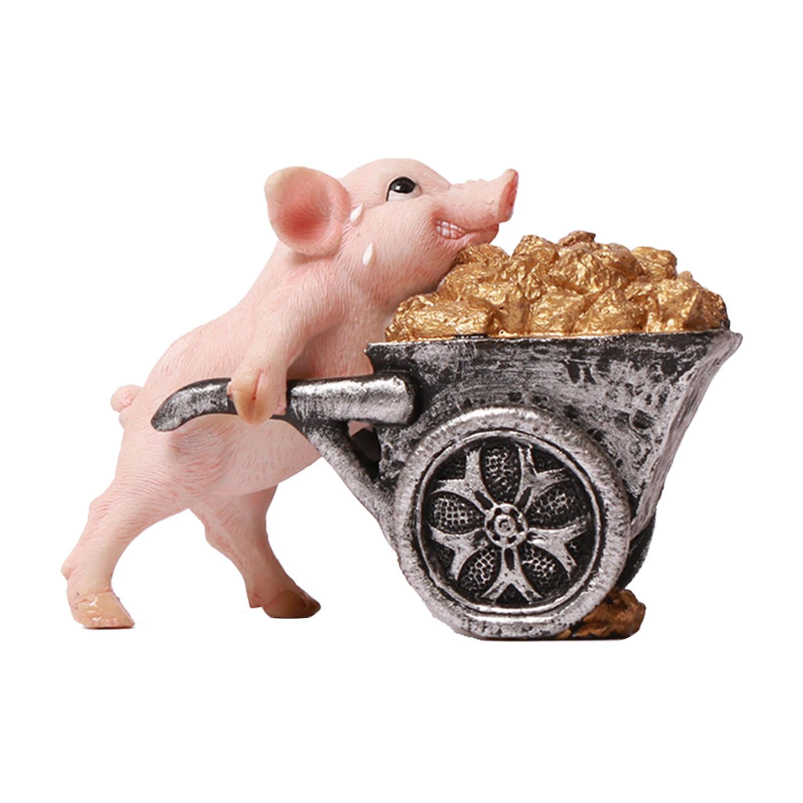 Miniature Pig Garden Statue Resin Pig Figurine Small Pig Sculpture ...