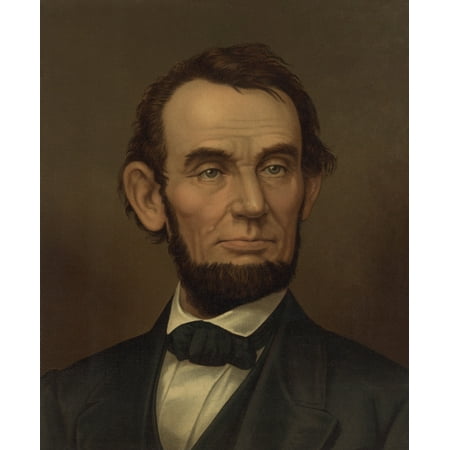 Commemorative Portrait Of Assassinated President Abraham Lincoln. 1877 ...