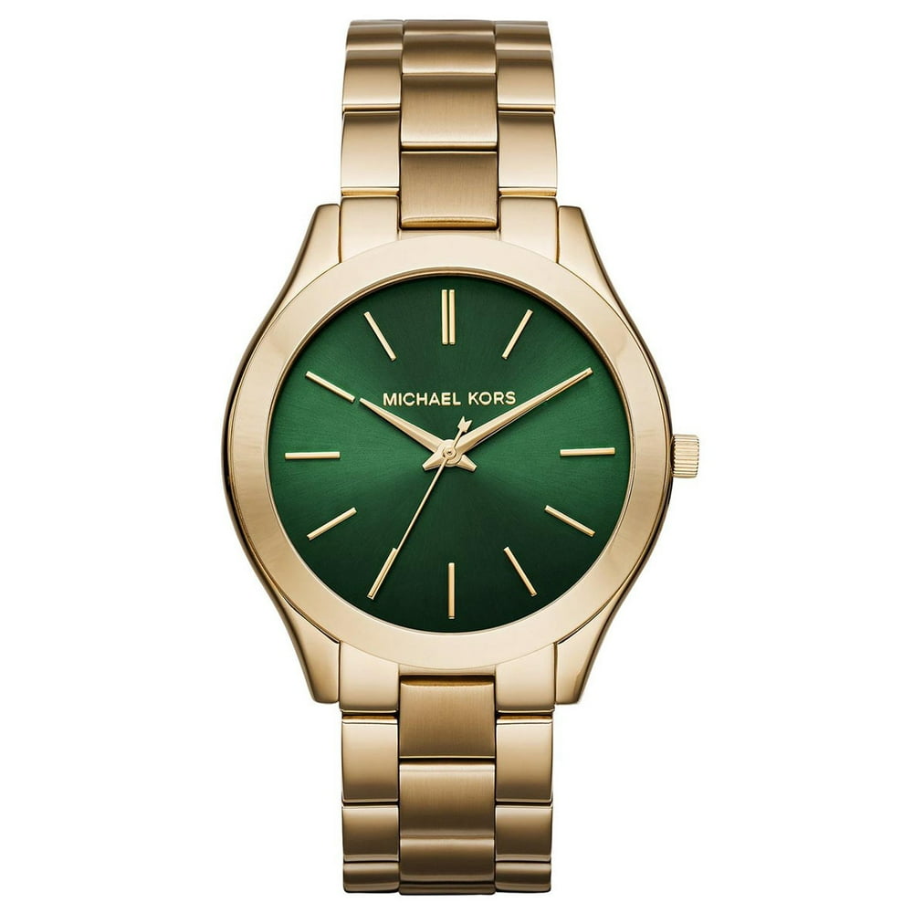 Michael Kors - Michael Kors Women's MK3435 Slim Runway Green Dial ...