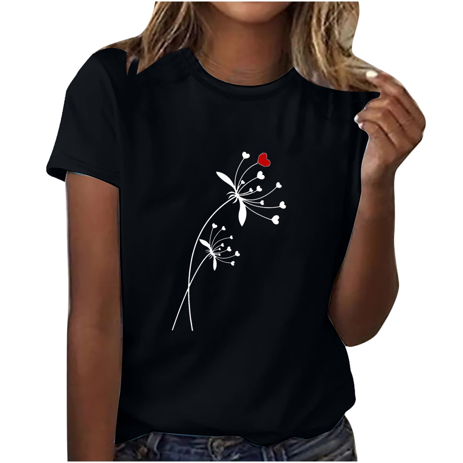 Click here for Yievot Womens Shirts Fashion Short Sleeve Round Ne... prices