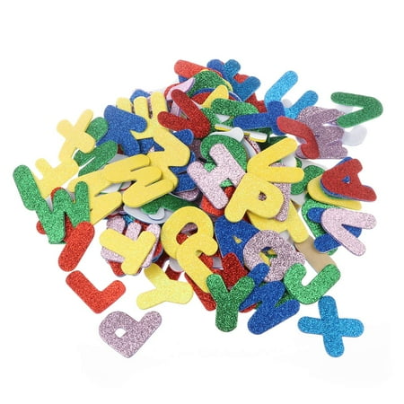 150 Pcs Foam Letter Stickers, Multicolored Self-Adhesive Glitter Foam ...