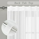 DriftAway Extra Long White Sheer Curtains for Bedroom Living Room 2 ...