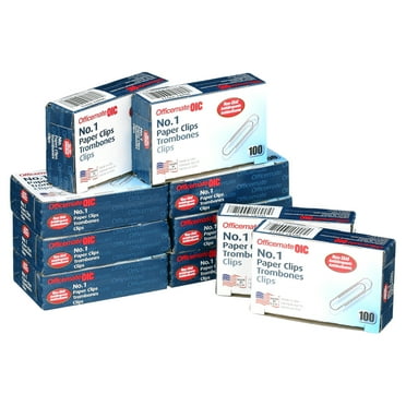 Officemate No. 1 Smooth Paper Clips, 100 Clips, Silver (99911 ...