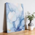 Blue Gradient Marble Canvas Wall Art for Living Room, Modern Abstract ...