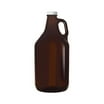 1 Gallon Clear Glass Growler Jars with Black Plastic Lids [case of 4 ...