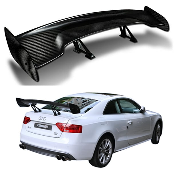ICBEAMER Universal Fit Real Carbon Fiber GT Wing Rear Weatherproof ...