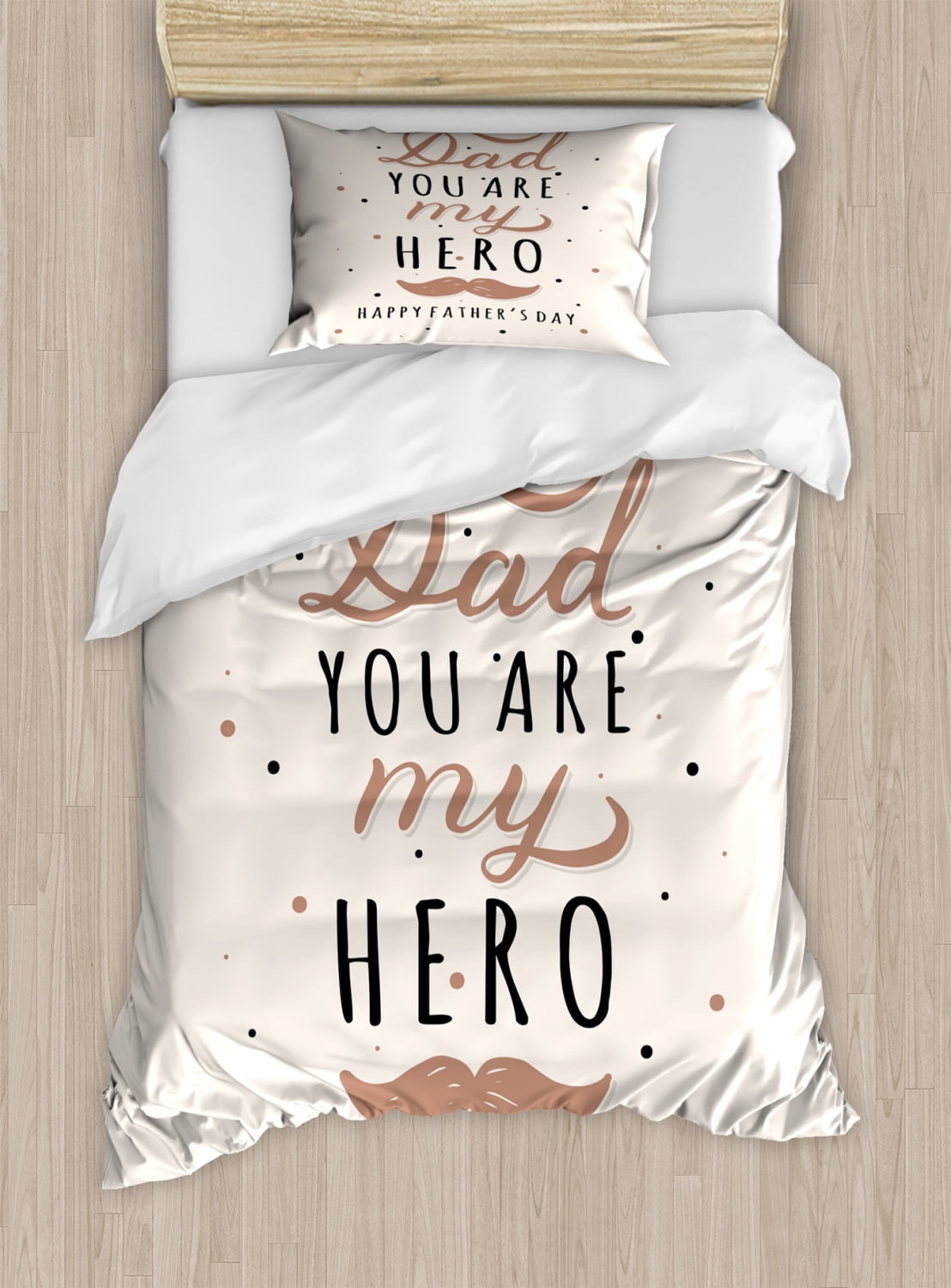 Father's Day Duvet Cover Set Twin Size, Dad You are My Hero Poster ...