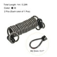 Uxcell Security Steel Cable 2.5mm x 1m/3.28ft Coated Spring Luggage ...