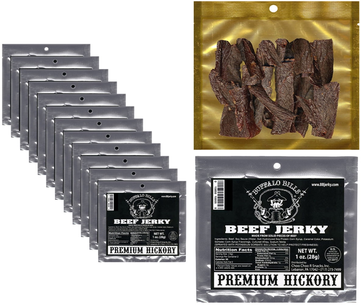 Buffalo Bills 1oz Premium Hickory Smoked Beef Jerky Packs 12-Count ...