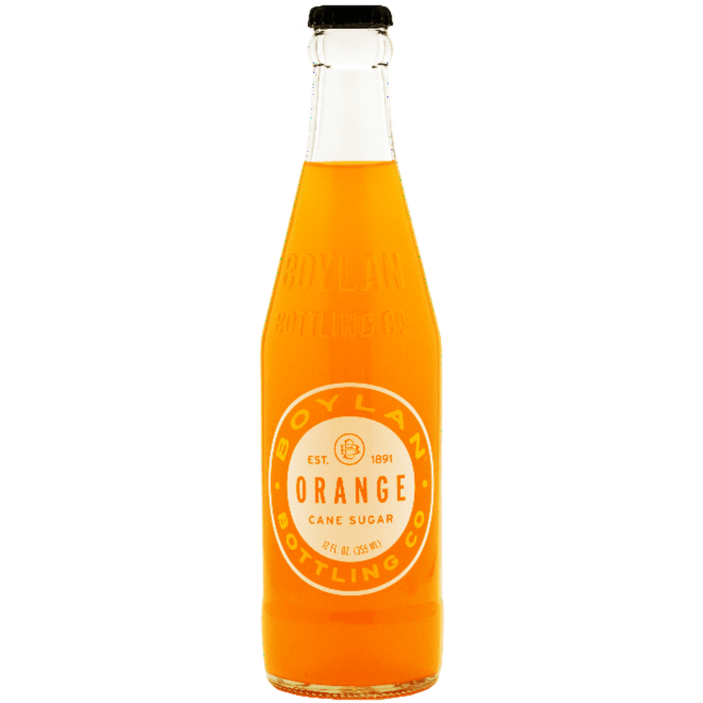 Boylan Bottling Pure Cane Sugar Soda Pop, Orange, 12 oz Glass Bottles ...