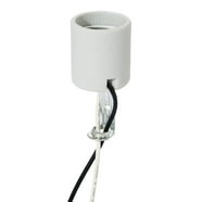 B&P Lamp® Short Keyless, Aluminum Medium Base Lamp Socket with Antique ...