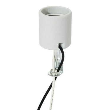 B&P Lamp® Short Keyless, Aluminum Medium Base Lamp Socket with Antique ...