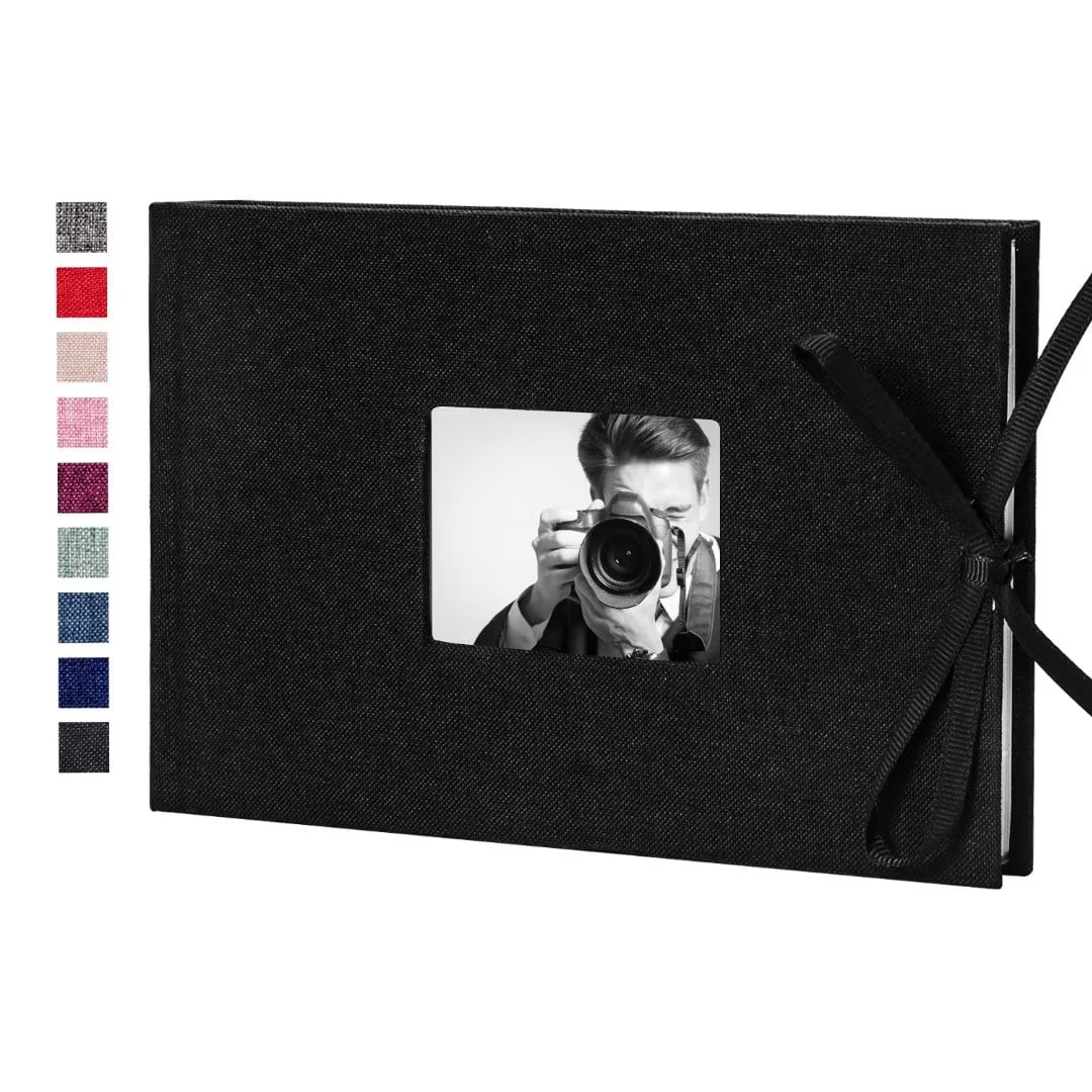 Vienrose Photo Album 4x6 50 Pockets Linen Frame Cover with Memo Areas ...