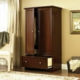 Sauder Palladia Wardrobe Armoire with Hanging Rod and Storage Drawer ...