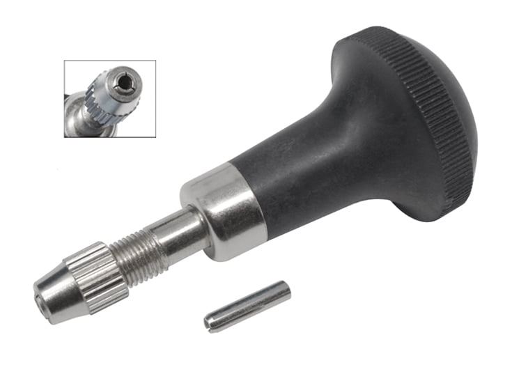 Graver-Type Chuck Pin Tong Vise with Wooden Handle and 1 Extra Collet ...