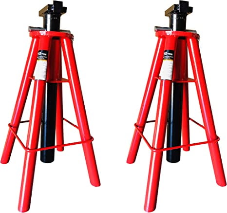 10 Ton Jack Stand Extra High Lift (Pair) - Walmart.com