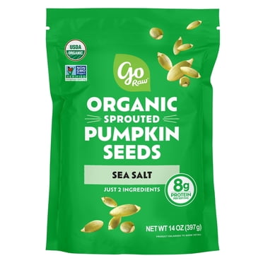 Go Raw Sprouted Organic Pumpkin Seeds with Sea Salt, 22 oz | Vegan ...
