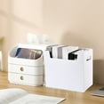Blaxill Desktop Storage Box Organizer | Plastic Stackable Foldable ...