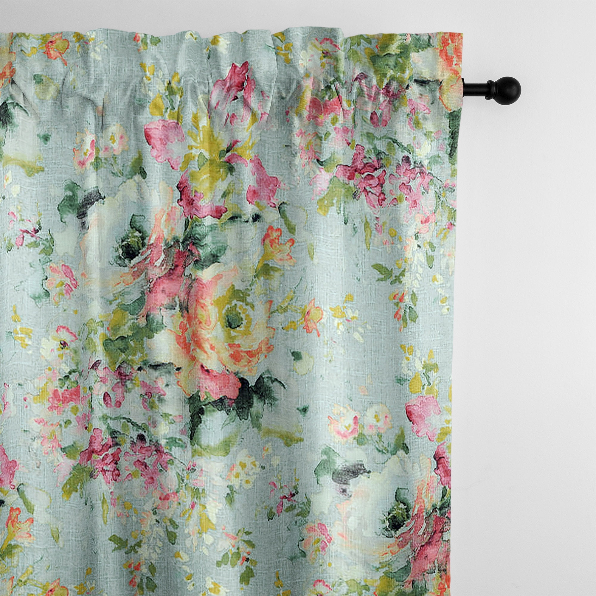 Athena Linen Eggshell Pole Top Drapery Panel - Pair 50"x120" - Walmart.com