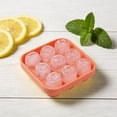 2-Pack Pink 3D Rose Silicone Ice Cube Mold with Lid, 9 Grid Easy ...