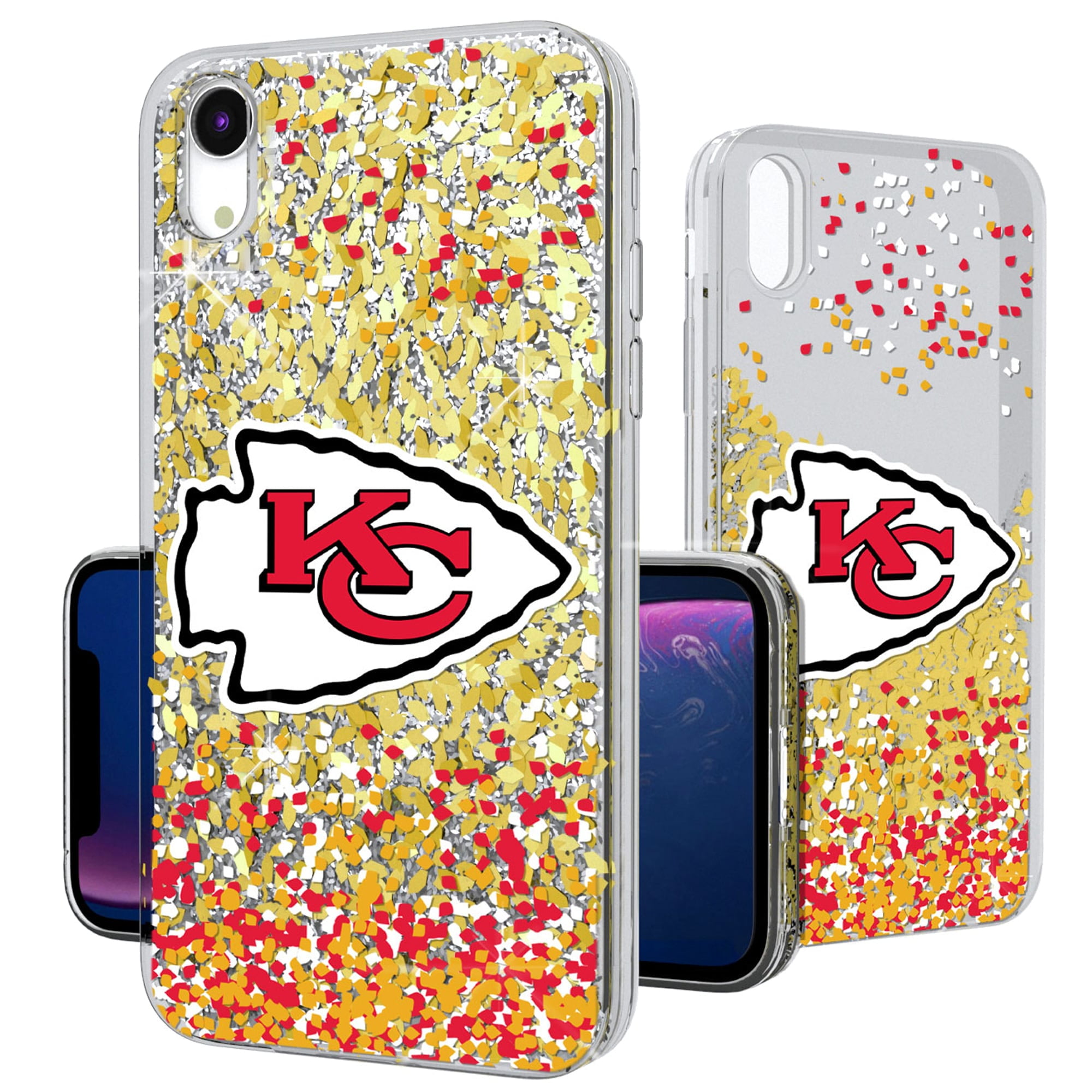Kansas City Chiefs iPhone Glitter Case with Confetti Design - Walmart.com
