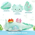 MaoGoLan 23.5" Giant Axolotl Stuffed Animals with 3 Babies Inside Large ...
