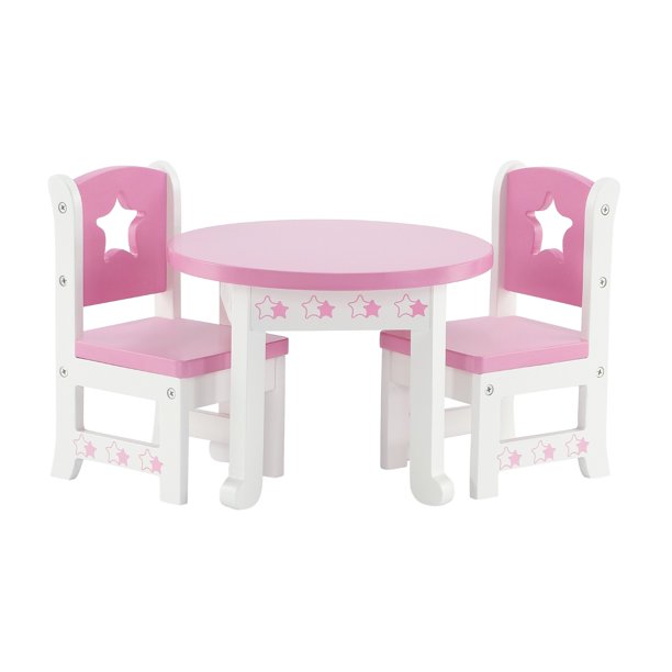 Emily Rose 14.5 inch Doll Furniture Lovely Pink and white Doll Table ...