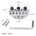BESTYASH Guitar String Locking Nut Kit Plated Silver Metal Replacement ...