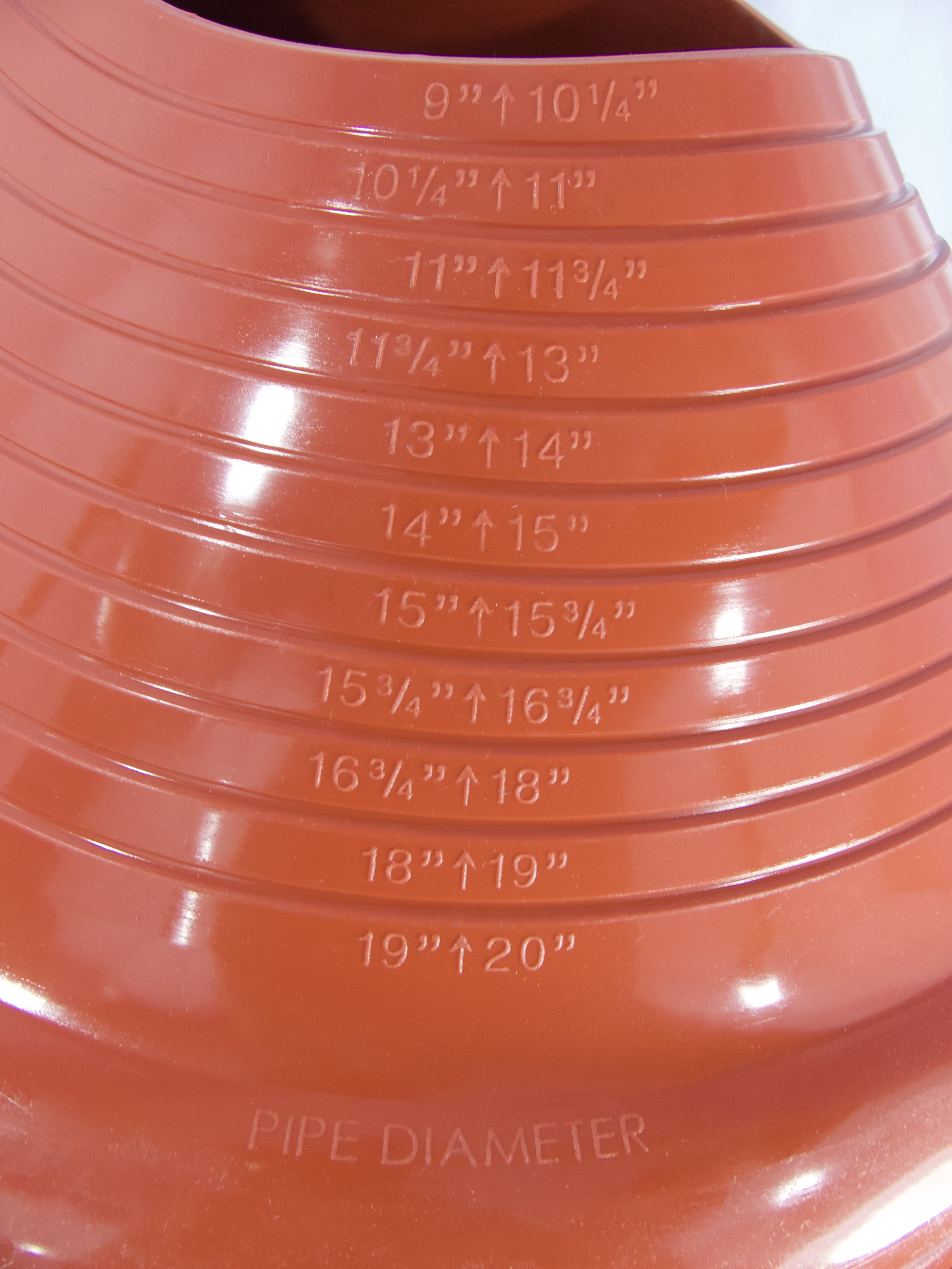 Buy DEKTITE SQUARE BASE PIPE FLASHING BOOT: #9 (DFE209RE) RED High Temp ...