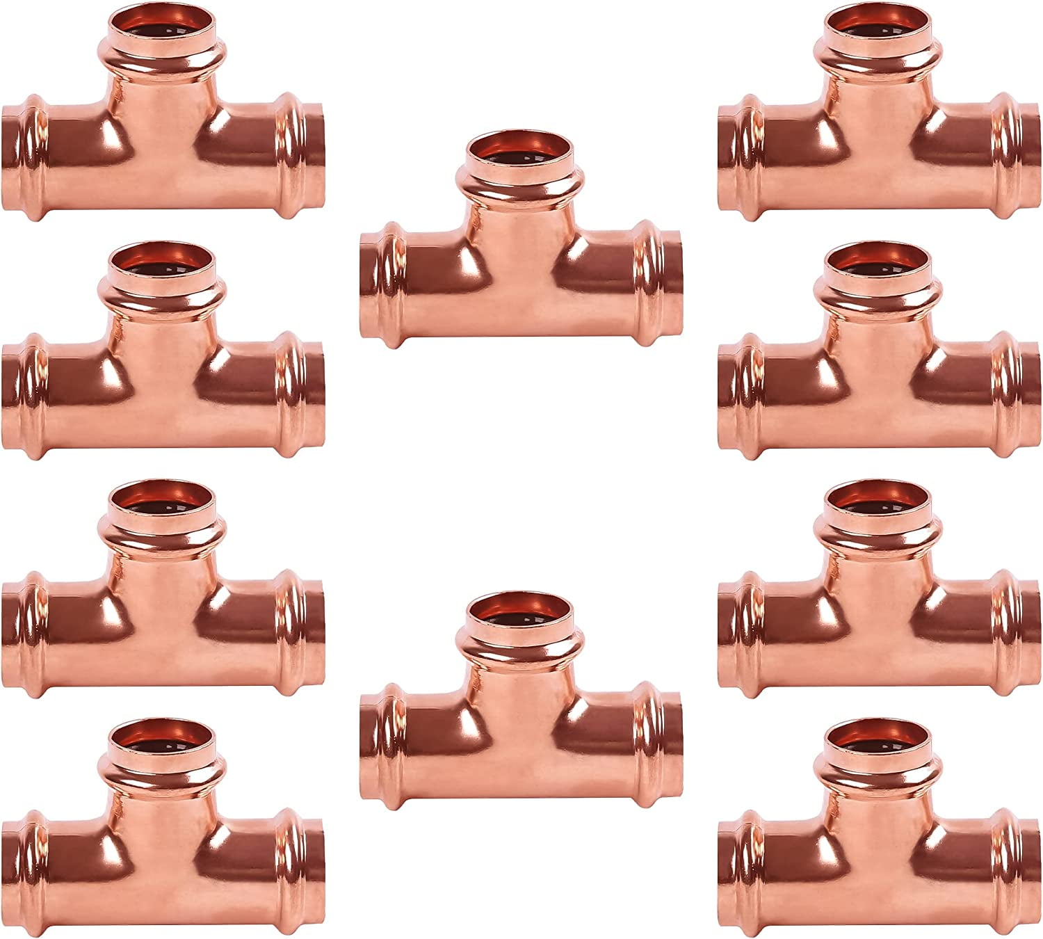 DMNI 1/2” ProPress Fitting Copper Press Tee - Copper 3 Way Equal Tee ...