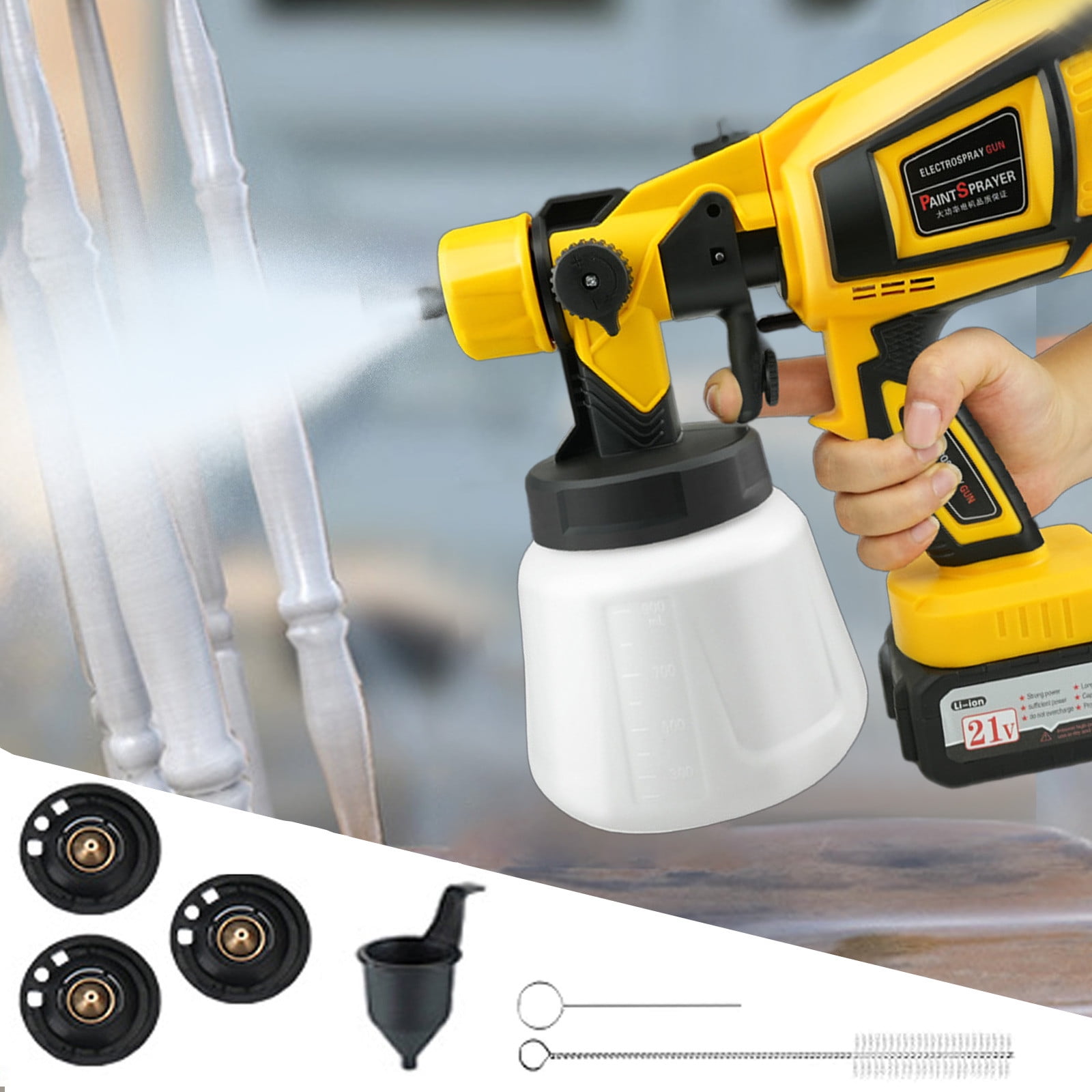 Electric paint sprayer for emulsion store
