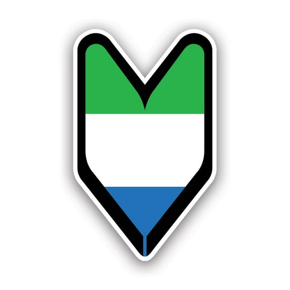 Sierra Leonean Driver Badge Sticker Decal - Self Adhesive Vinyl ...