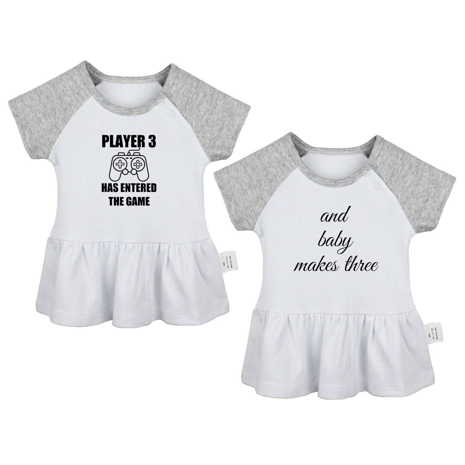 Pack of 2, Player 3 Has Entered The Game & And Baby Makes Three Funny ...