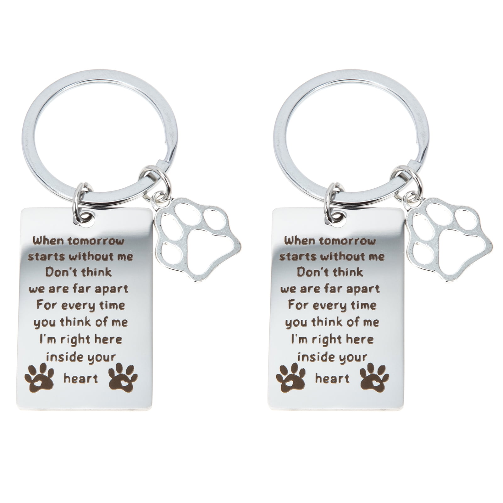 Click here for Kakowely 2pcs Pet Memorial Key Ring Dog Remembranc... prices