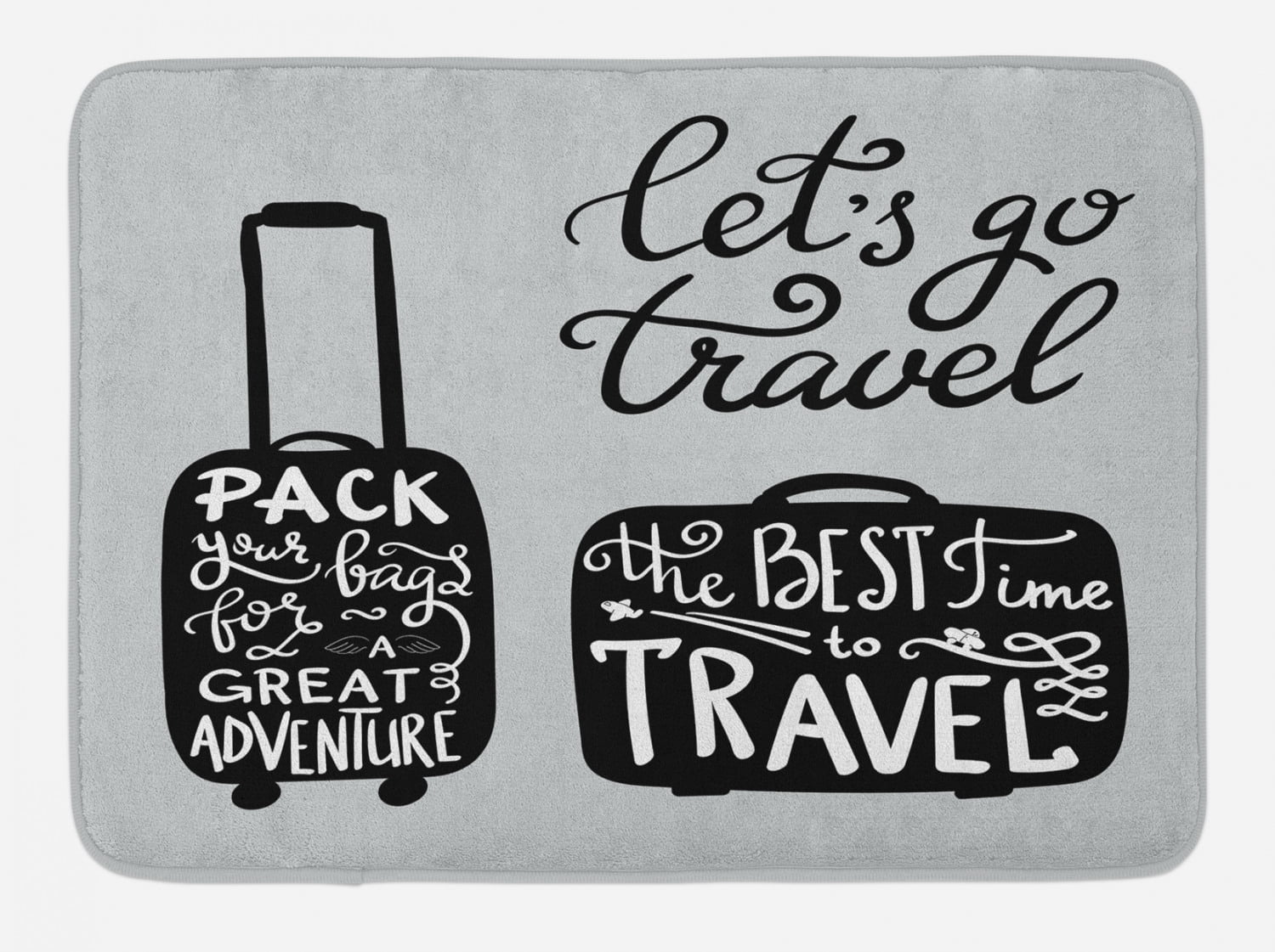 Adventure Bath Mat, Packing the Bags and Traveling World Journey and ...