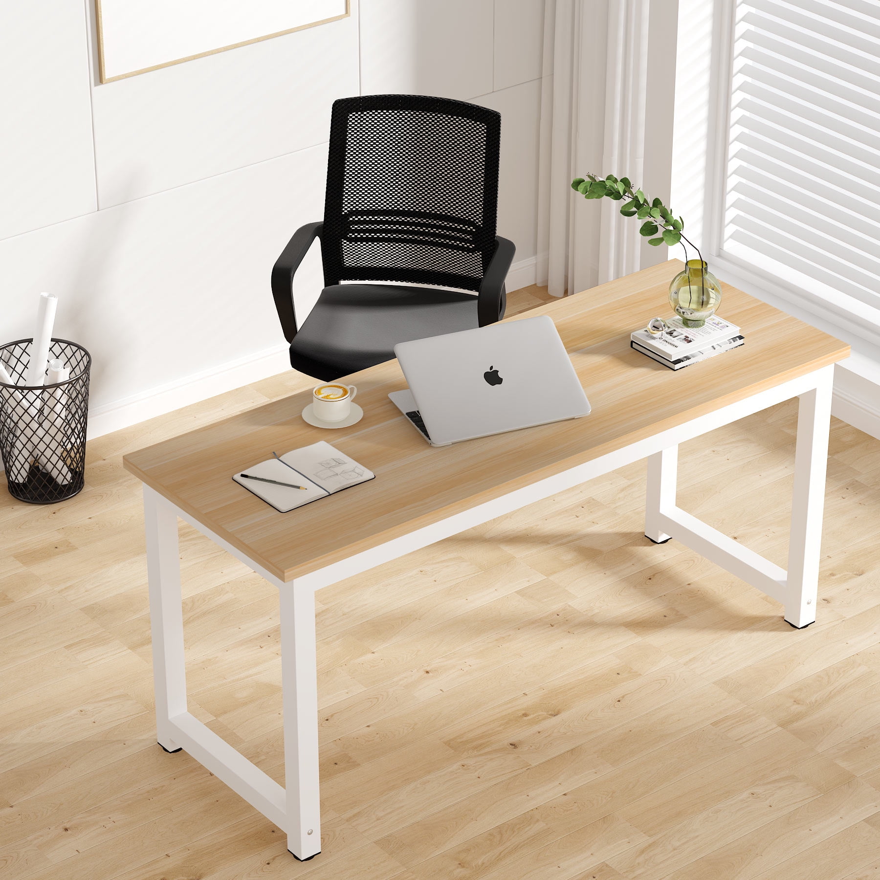 63" Large Office Desk Computer Table Study Writing Desk for Home Office ...