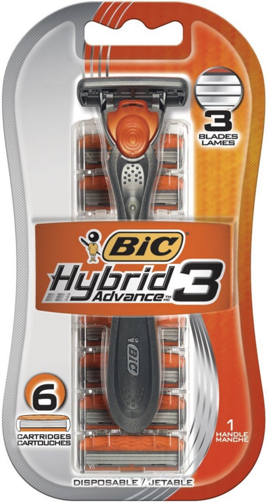 BiC Hybrid Advance for Men, Shaver System 1 ea (Pack of 4) - Walmart.com