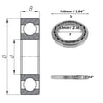 Unique Bargains 16013 Deep Groove Ball Bearings 65x100x11mm P4 Open ...