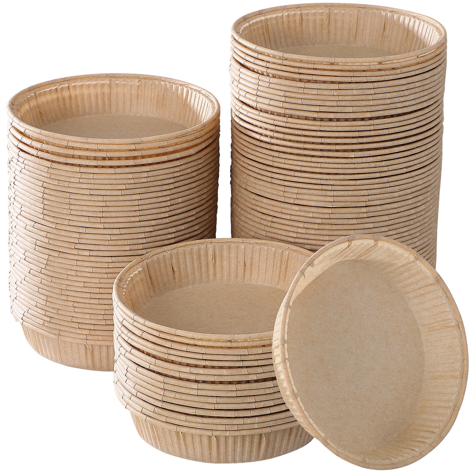 100 Pcs Mini Tart Pans for Baking Round Bottom Small Pie Pans Oven ...