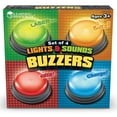 Learning Resources Lights and Sounds Answer Buzzers, Recordable Buttons ...