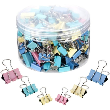 150 Pieces Binder Clips Paper Clamp Clips Assorted Sizes (Multicolor ...