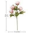 Artificial Peony, White Fall Decor Single Stem 9.8 inch Faux Flower, 1 ...
