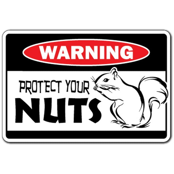 Protect Your Nuts Squirrel Warning Decal Decals Party Balls Walmart