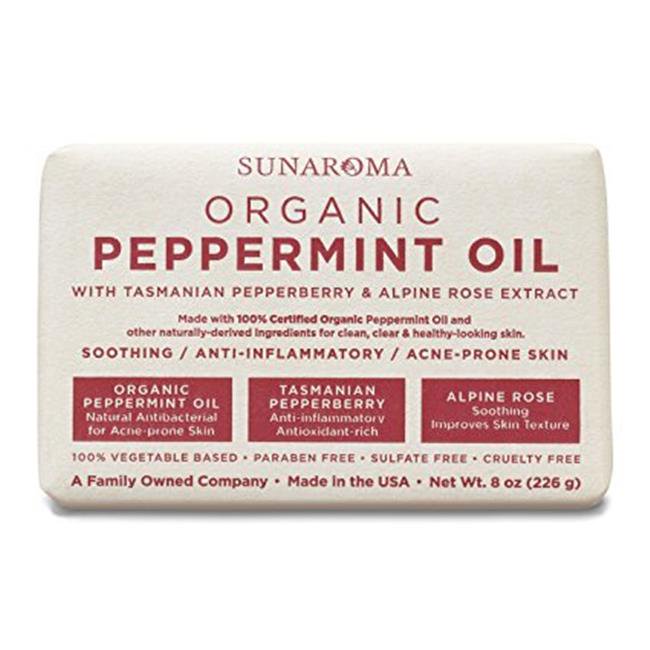 Sunaroma 3269922 8.5 oz Organic Peppermint Oil Soap - Pack of 6 ...